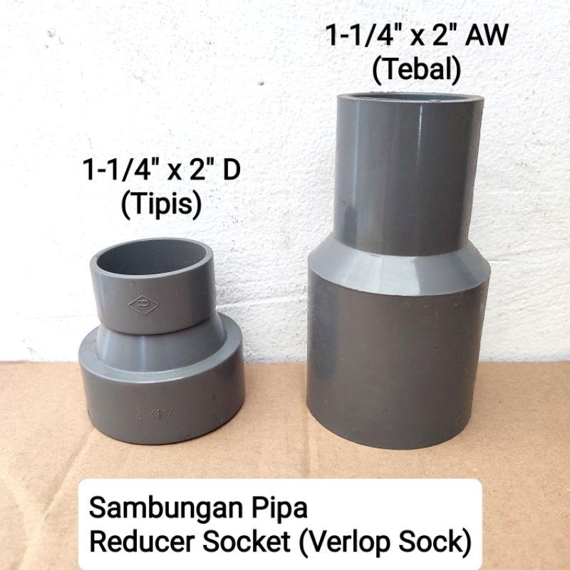Jual Reducer Verlop Socket 1-1/4 x 2 inch Rucika AW D sambungan pipa ...