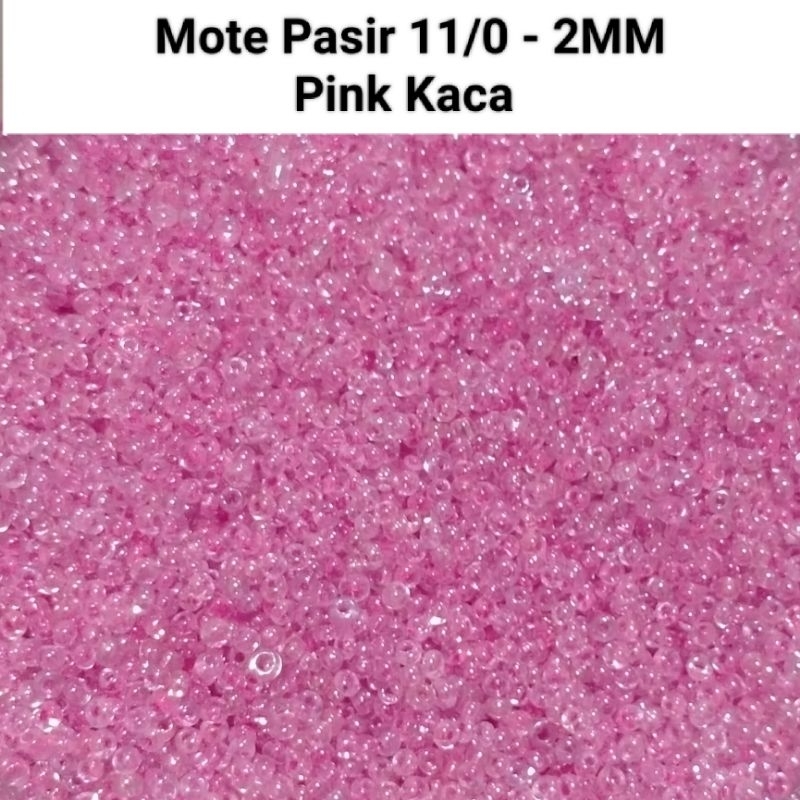 Jual Manik Mote Payet Pasir Pink Kaca Uk-2MM - 10gram | Shopee Indonesia
