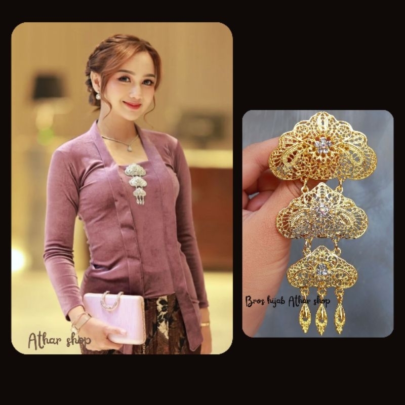 Jual Bros Kebaya Gold Emas Perak Kutubaru 3 Susun Bross Kutu Baru ...