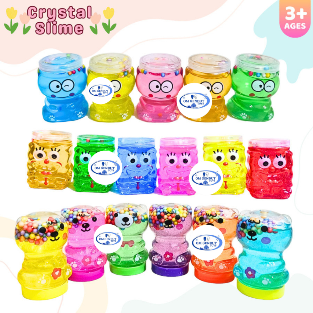 Jual OG Mainan Crystal Slime Bening Karakter Campur | Shopee Indonesia