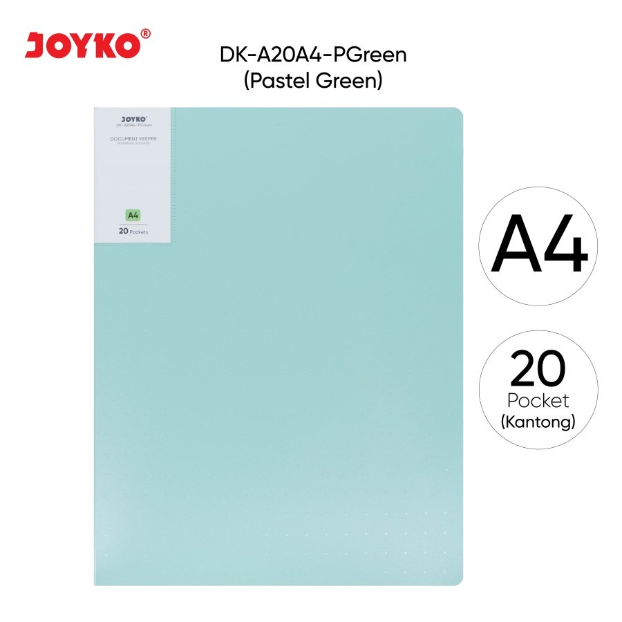 Jual Map Clear Holder / Document Keeper A4 Joyko Isi 20 DK-A20A4 Pastel ...