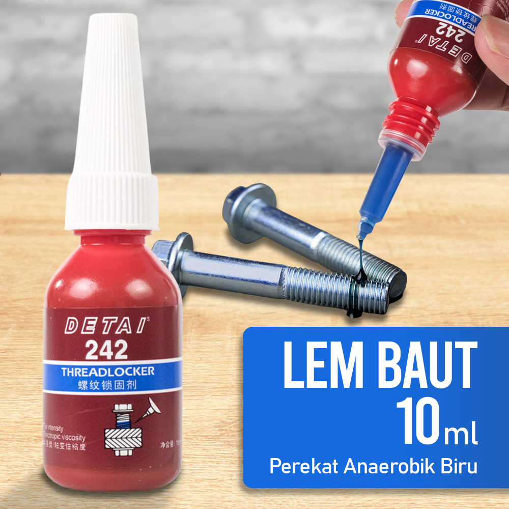 Jual Cairan Lem Baut Liquid Thread Locker Blue Anaerobic Glue 10ml ...