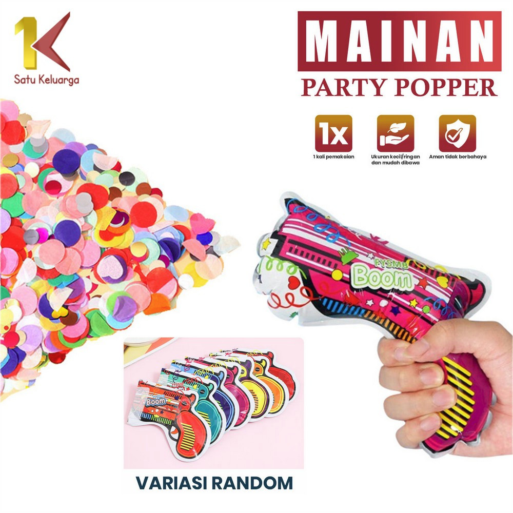 Jual Satu Keluarga Mainan Party Popper Pistol Kertas Warna Warni M338 ...