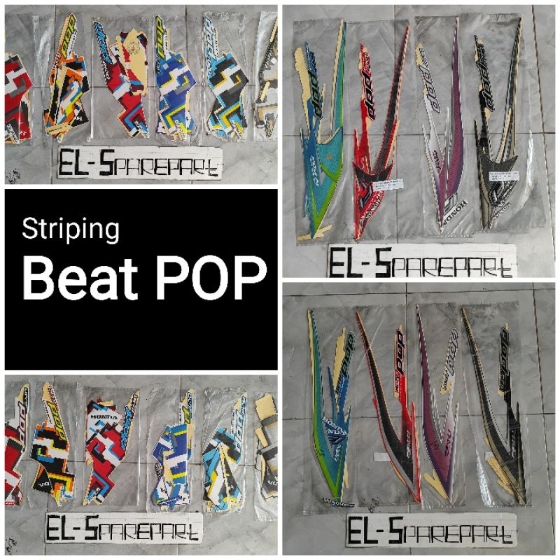 Jual Striping BEAT POP - Strip Stiker decal Emblem logo Sticker SET ...