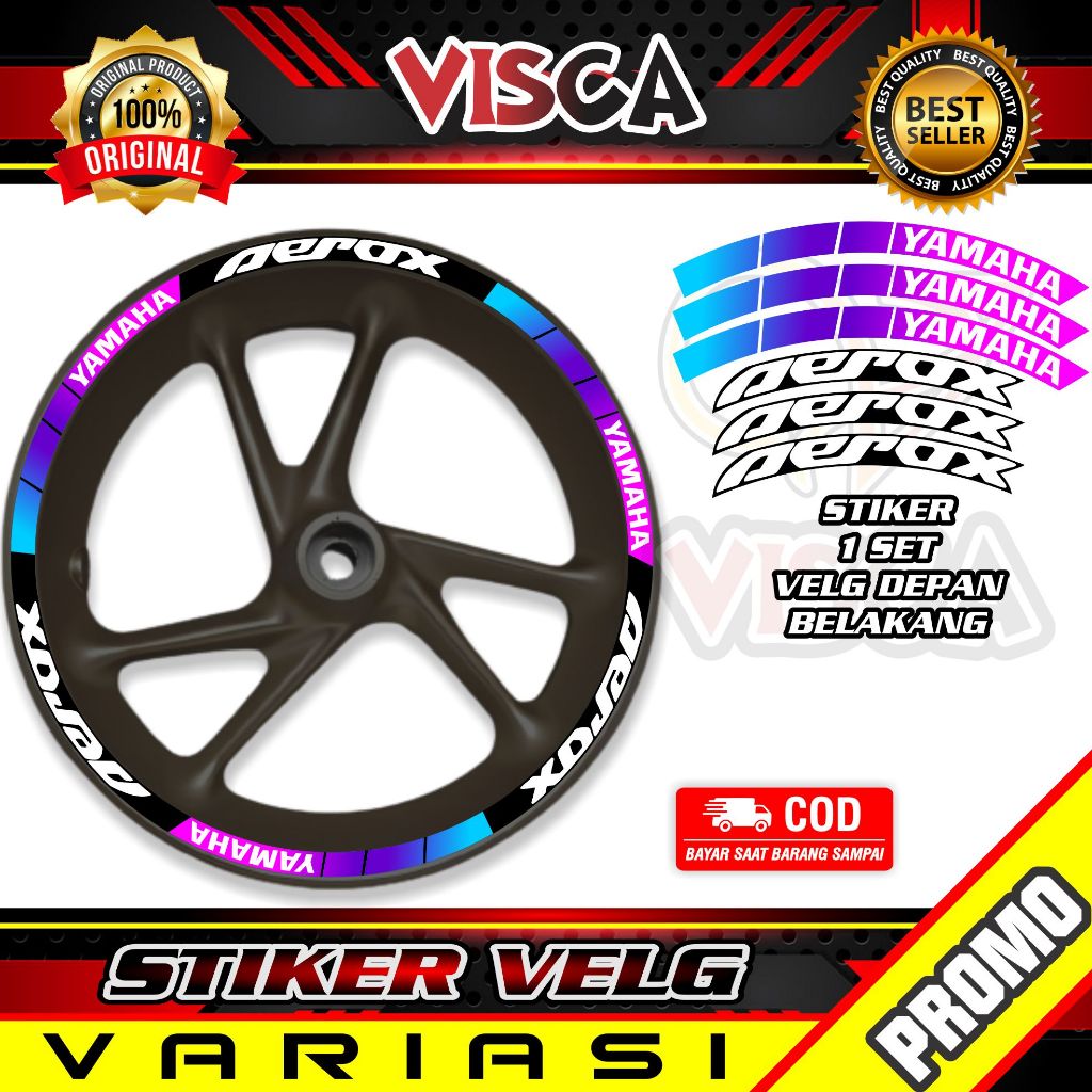 Jual Stiker Velg List Velg Motor Stiker Velk Aerox 02 Bunglon | Shopee ...