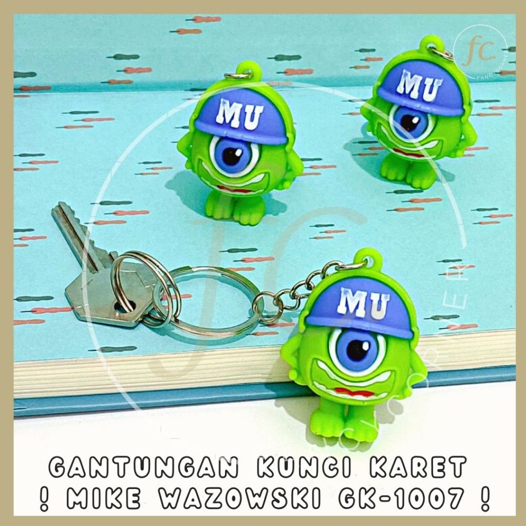 Jual Gantungan Kunci / Rubber Keychain Motif Green Monster Inc Mike ...