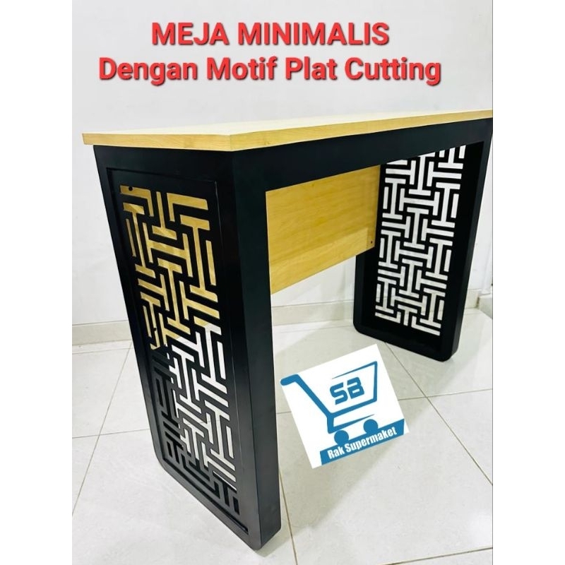 Jual MEJA MINIMALIS DARI PIPA BESI DAN AKSESORIS PLAT CUTTING#handmade ...