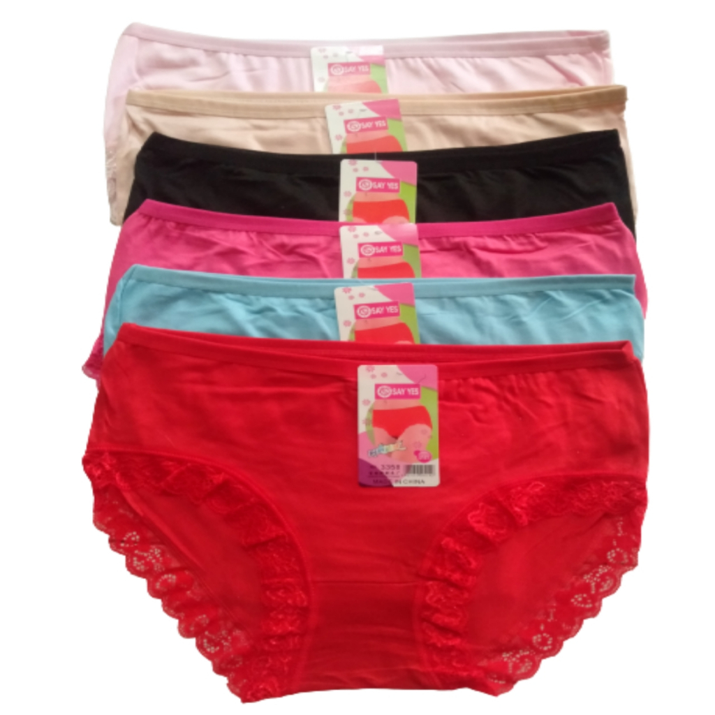 Jual Paket Promo 6 pcs CD Renda SAY YES Celana Dalam Wanita Pakain Dalam Wanita Cangcut ...