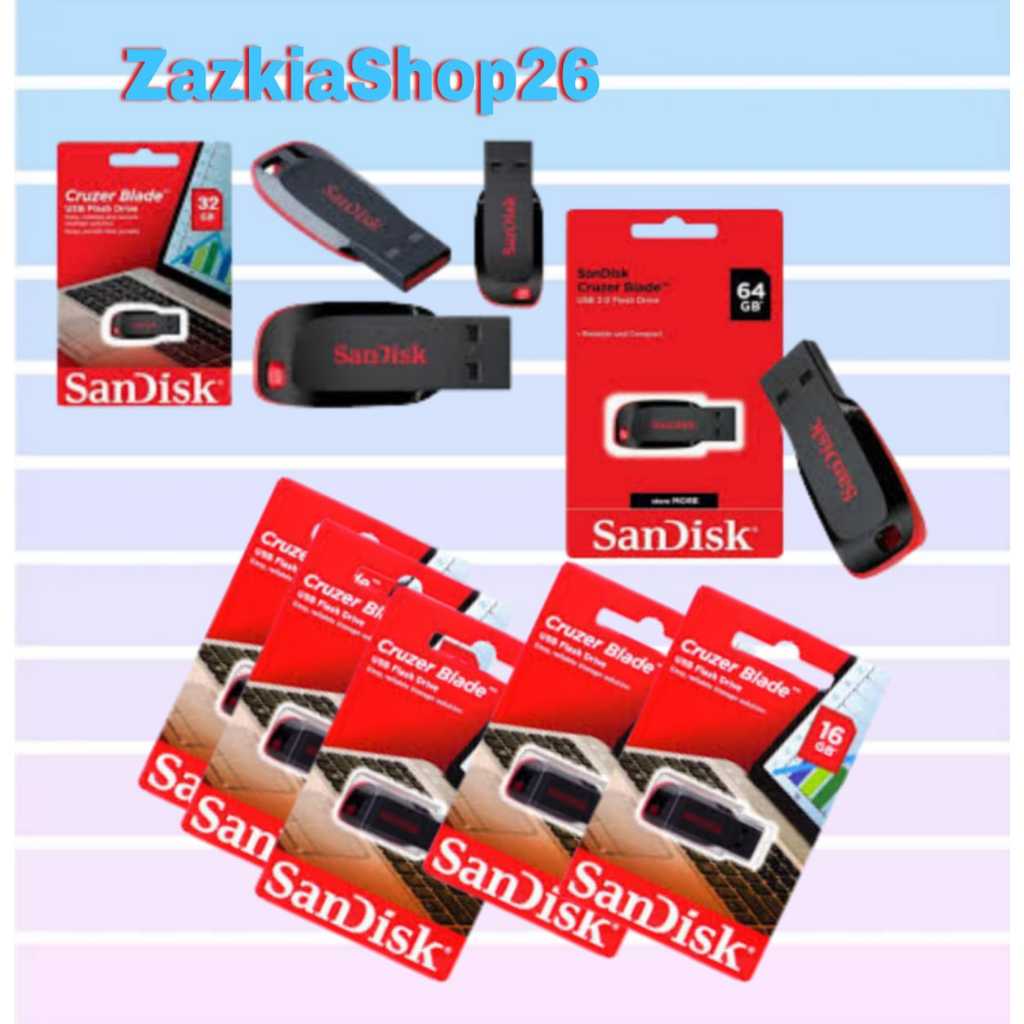 Jual flashdisk sandisk 128gb original USB Blade (SDCZ50) | Shopee Indonesia