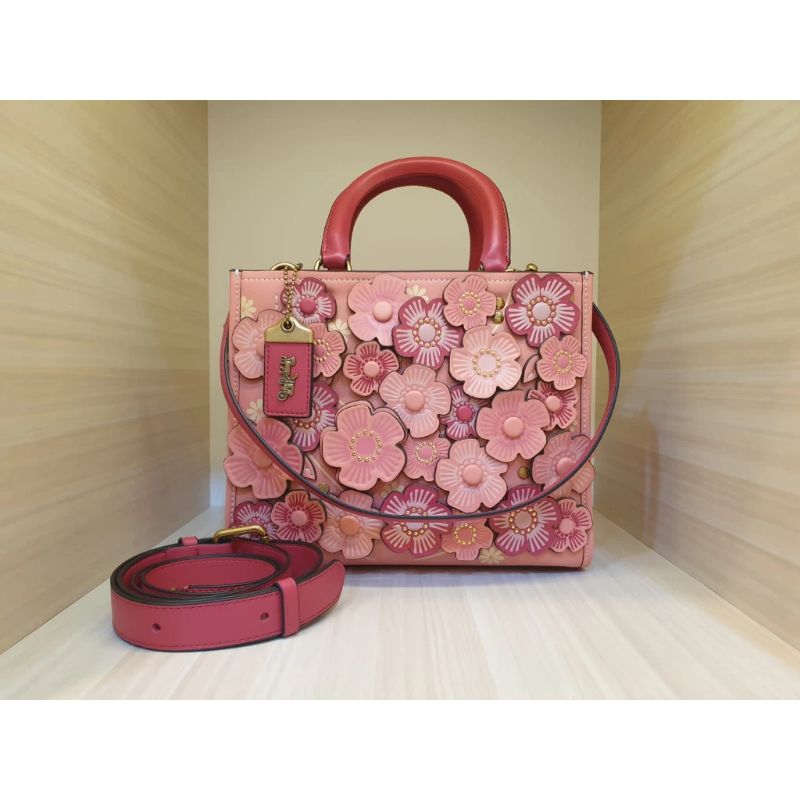 Jual COACH ROGUE 25 IN COLORBLOCK WITH TEA ROSE | Shopee Indonesia