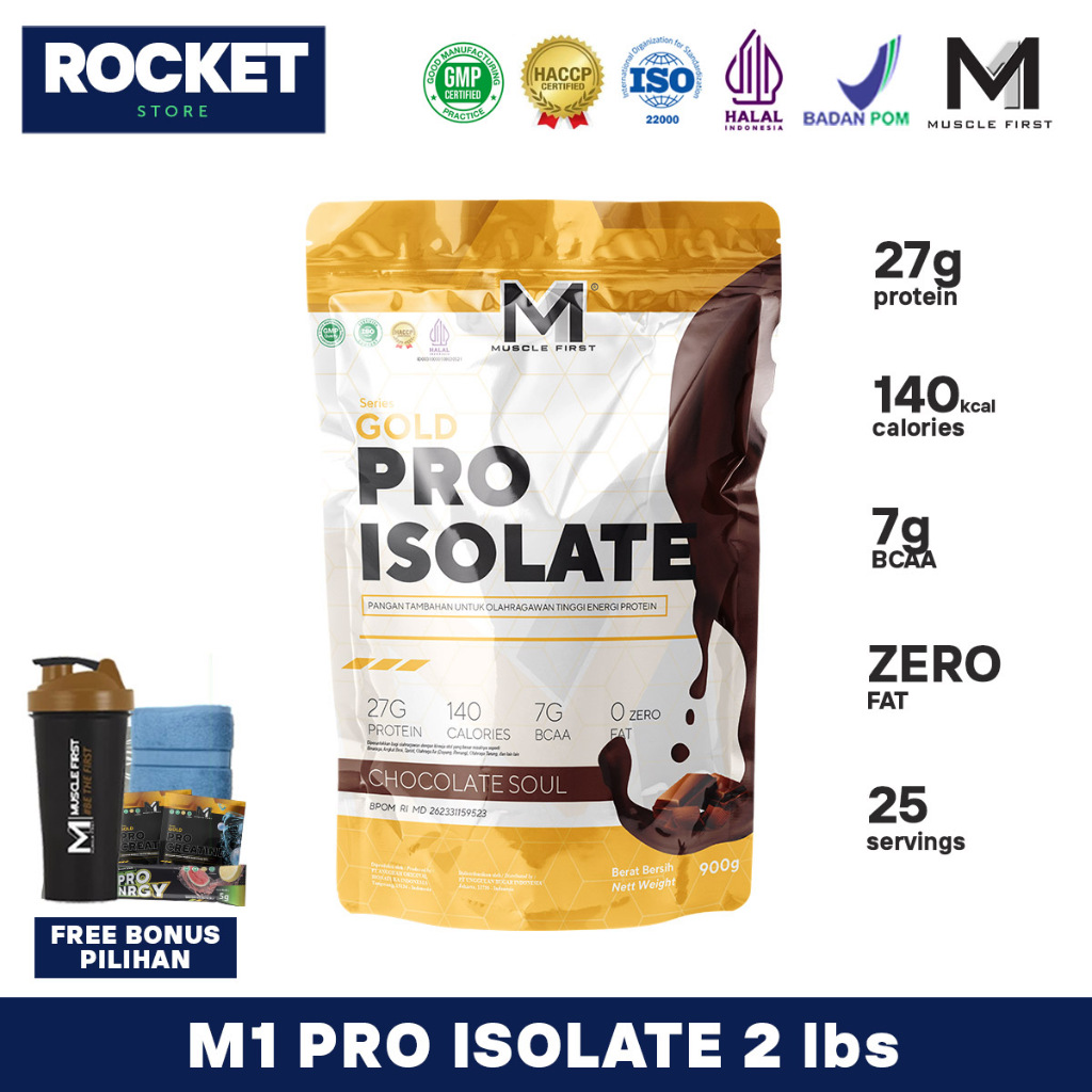Jual Muscle First Gold Series Pro Isolate Whey Protein 2lbs 2 lbs 900g ...