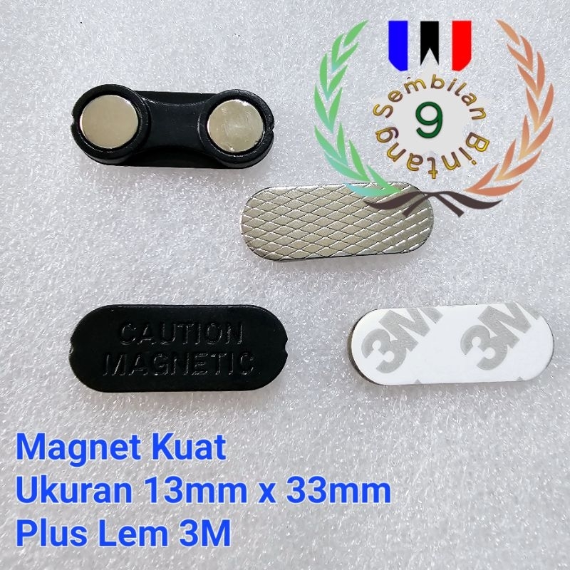 Jual Magnet Nama Dada Magnet Papan Nama Magnet Plastik 13mm x 33mm ...