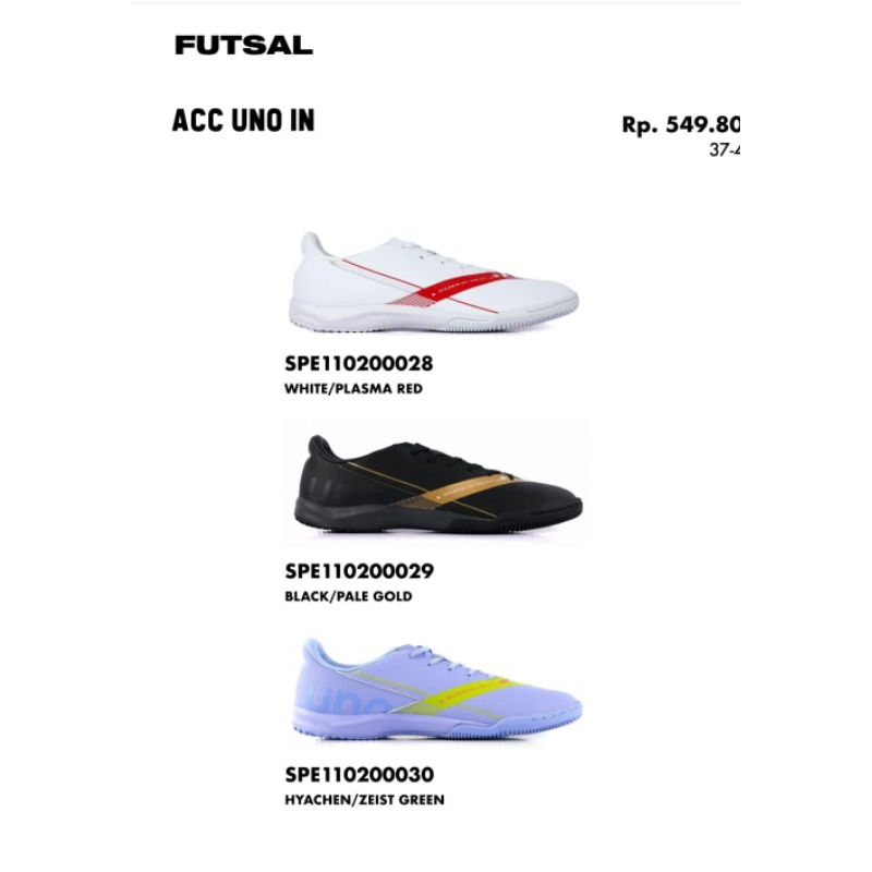 Jual SEPATU FUTSAL SPECS ACC UNO | Shopee Indonesia
