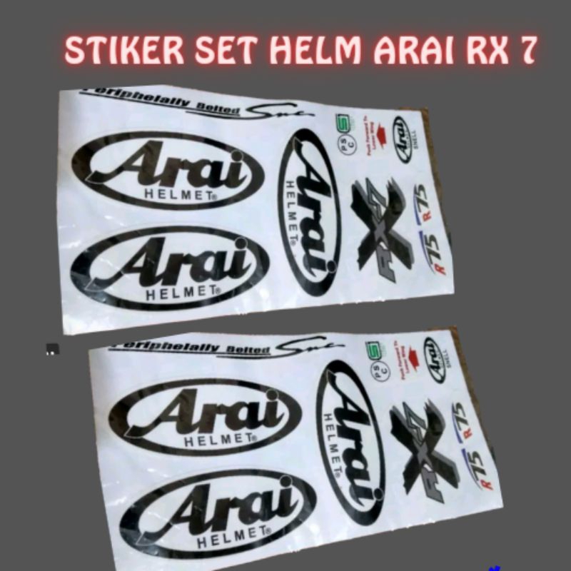 Jual STIKER SET HELM ARAI RX 7 - STIKER HELM ARAI | Shopee Indonesia