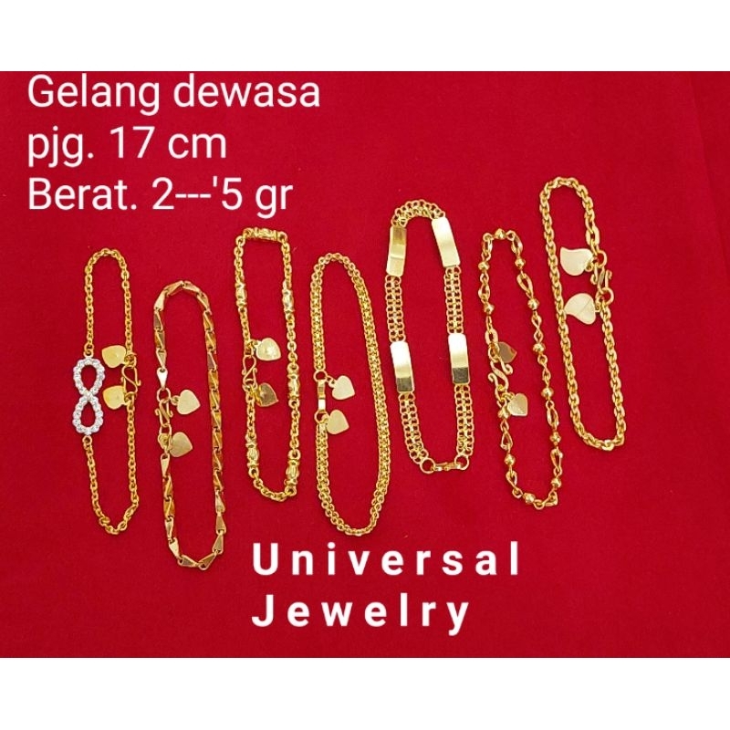 Jual Gelang Tangan Dewasa Lapis Emas Muda | Shopee Indonesia