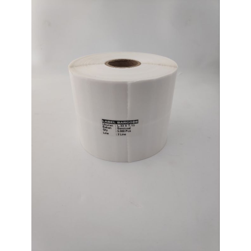 Jual LABEL BARCODE 33 x 15 mm - 33x15 mm - 33x15mm - 2 LINE - KERTAS ...