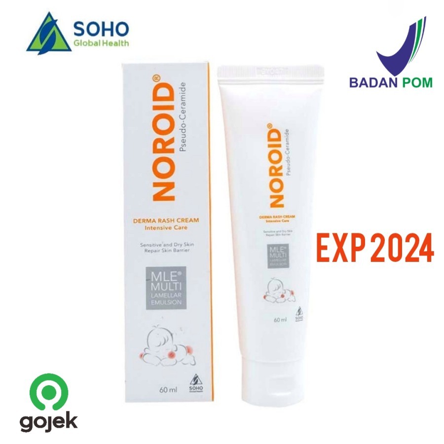 Jual Noroid Derma Rash Cream 60mL Krim Atopik/Eksim/Iritasi Ruam Popok ...