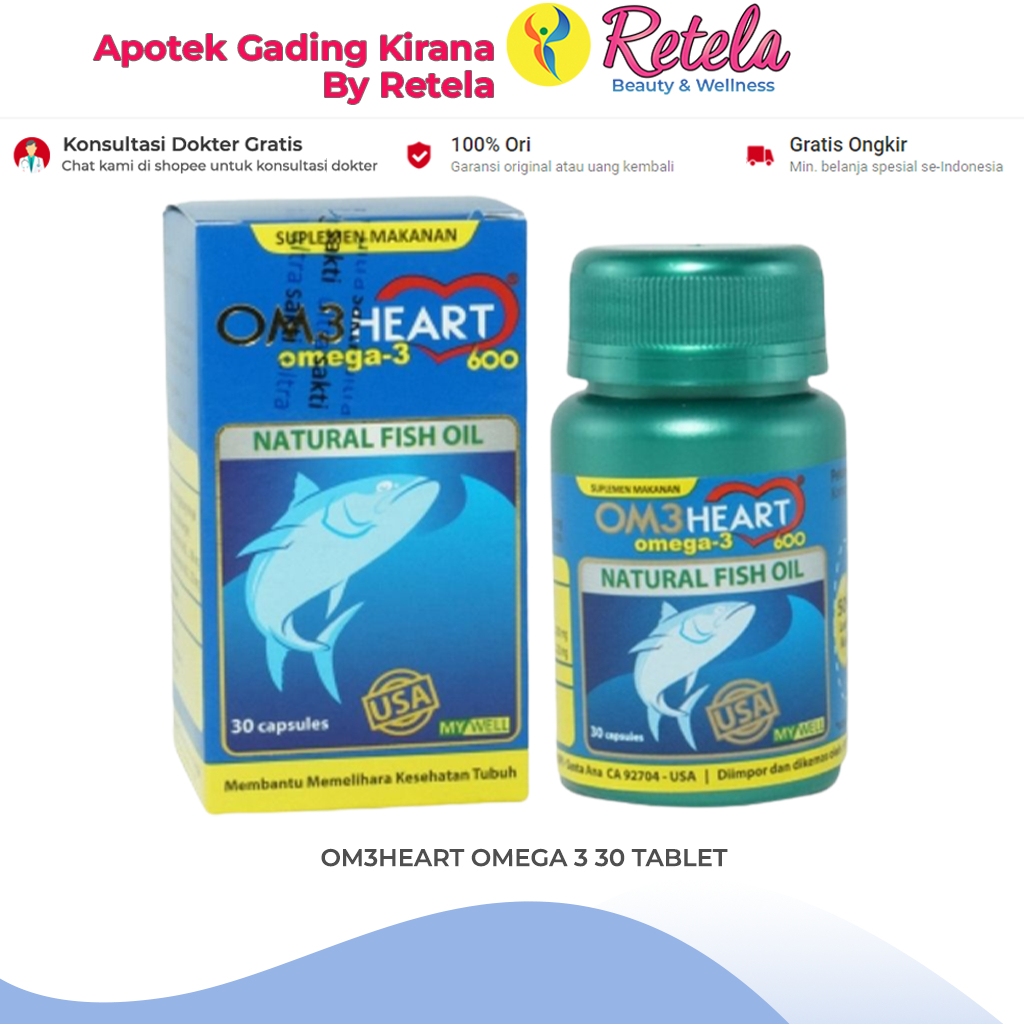 Jual OM3HEART OMEGA 3 30 TABLET | Shopee Indonesia