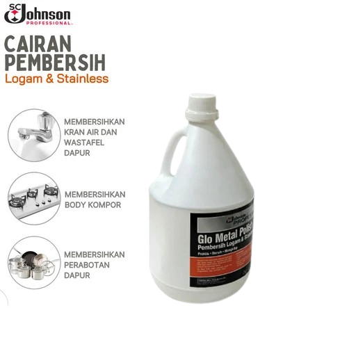 Jual Glo Metal Polish Sc Johnson pembersih logam dan stainless 2 Liter ...