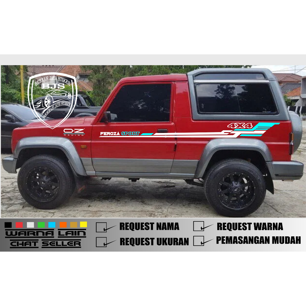 Jual stiker mobil feroza/ stiker mobil ferosa/ stiker mobil daihatsu ...