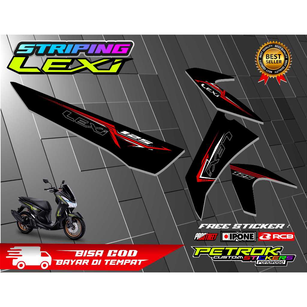 Jual STRIPING VARIASI YAMAHA LEXI / STICKER LIST MOTOR YAMAHA LEXI ...