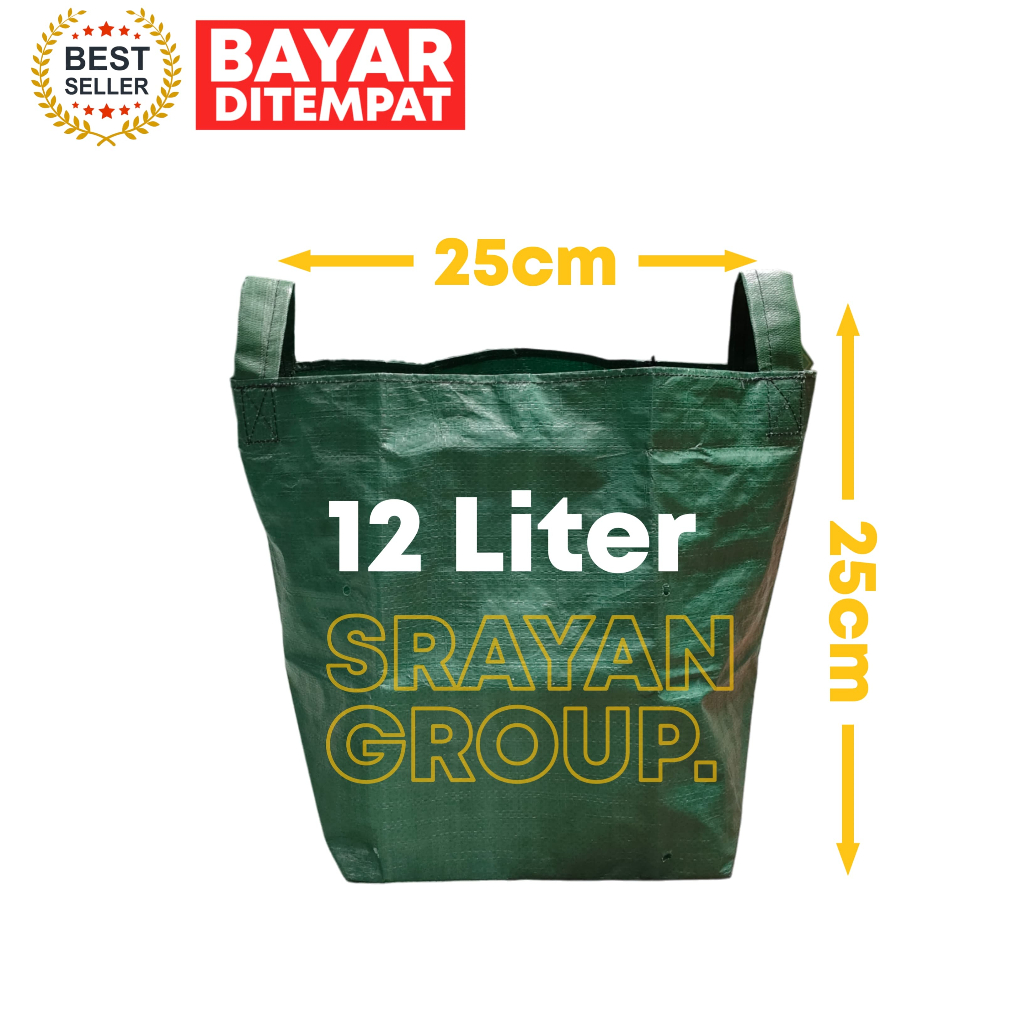 Jual PLANTER BAG HIJAU 12 LITER/POT TANAMAN BESAR | Shopee Indonesia