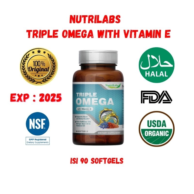Jual Nutrilabs Triple Omega with Vitamin E | Shopee Indonesia
