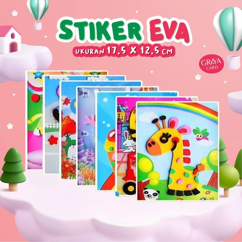 Jual STIKER EDUKASI ANAK / STIKER EVA ANAK / STIKER FOAM EVA / STIKER ...