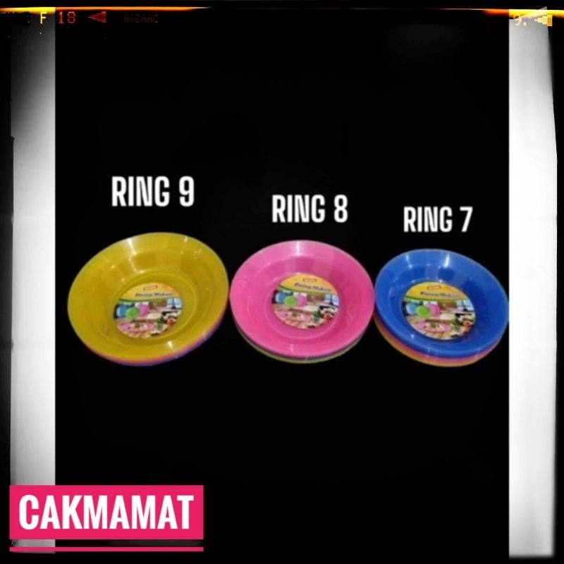 Jual 6pcs Piring makan plastik ring 7/8/9inch | Shopee Indonesia