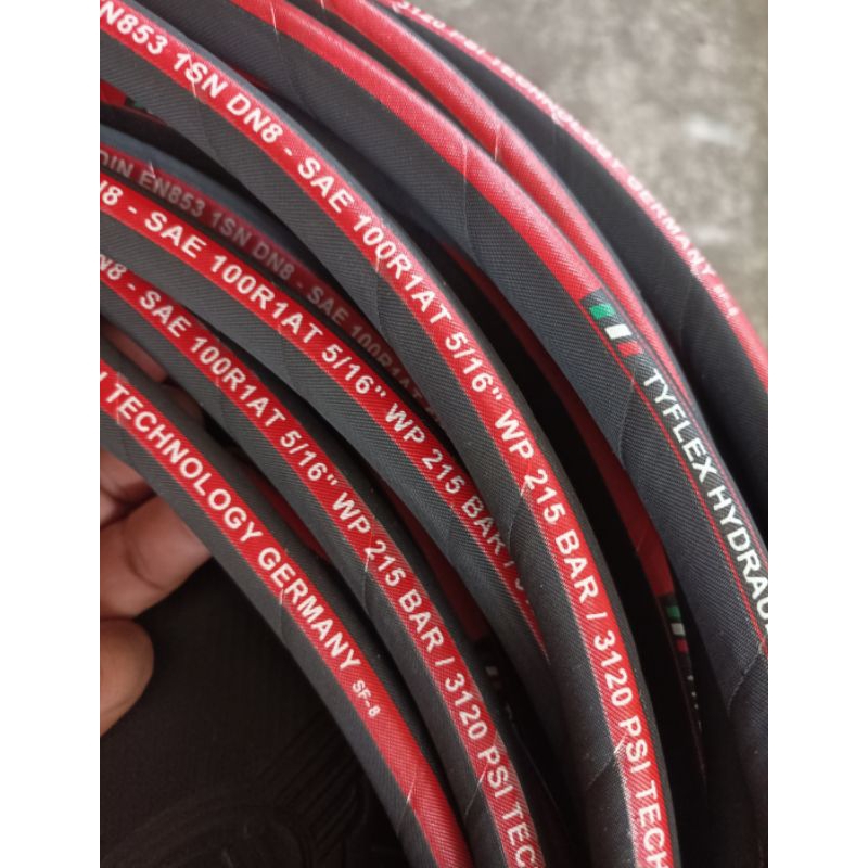 Jual selang hidrolik 5/16 R1 kawat 215 BAR | Shopee Indonesia