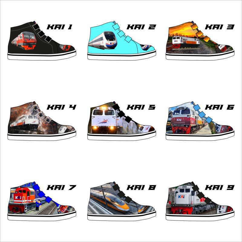 Jual TERBARU!!!SEPATU ANAK KARAKTER KERETA API FREE CETAK NAMA DAN ...