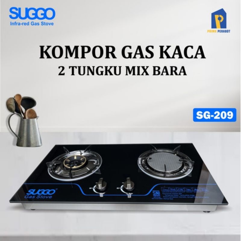 Jual KOMPOR SUGGO KACA SG-209 MIX BARA | Shopee Indonesia