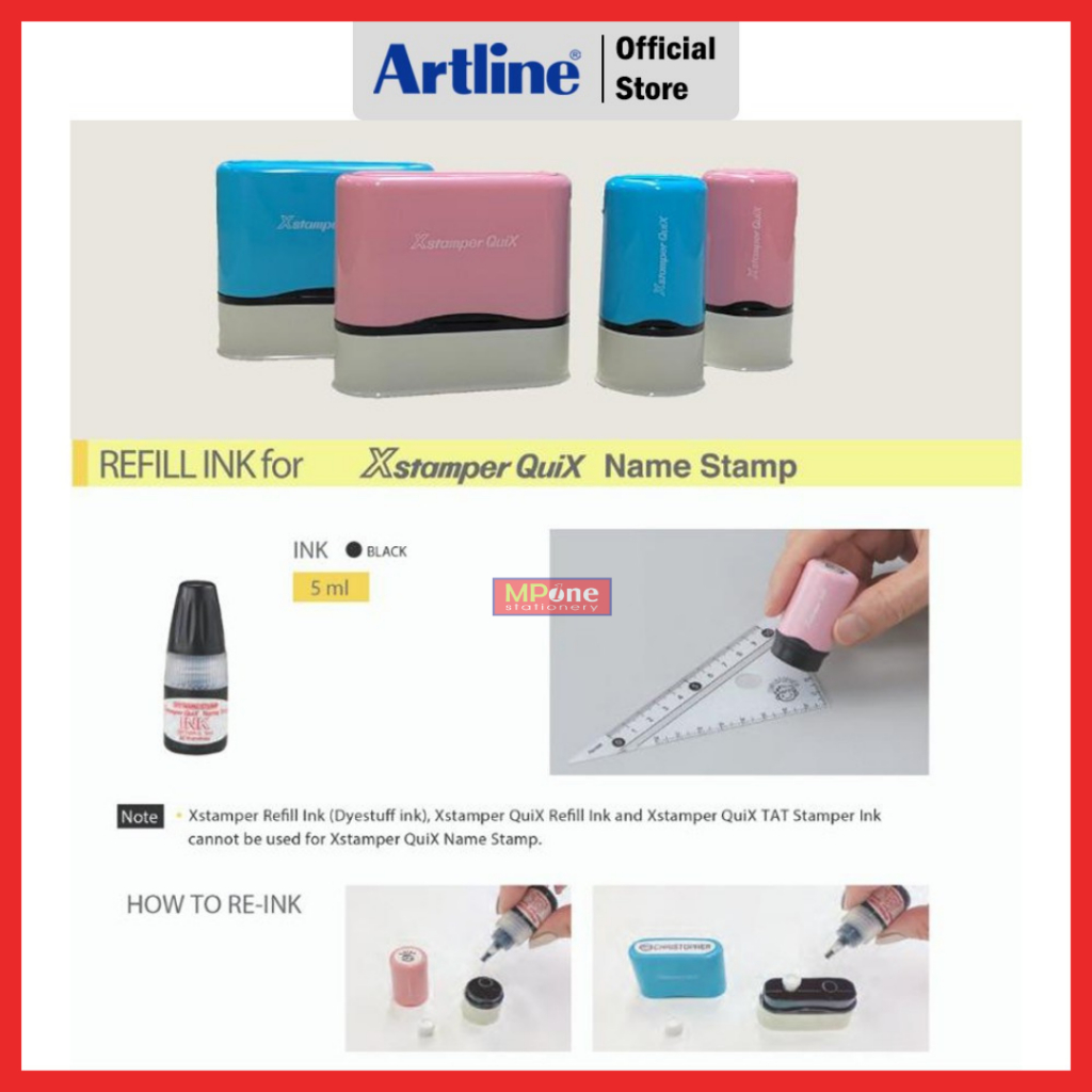 Jual Stampel Artline Permanent XSTAMPER QUIX - Stempel Di Segala Media ...