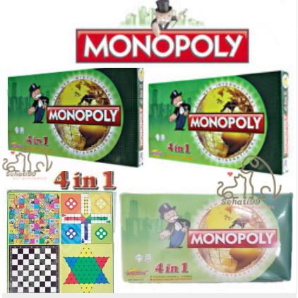 Jual BOARD GAME MONOPOLY 4 IN 1 MAINAN EDUKASI ANAK MONOPOLI | Shopee ...