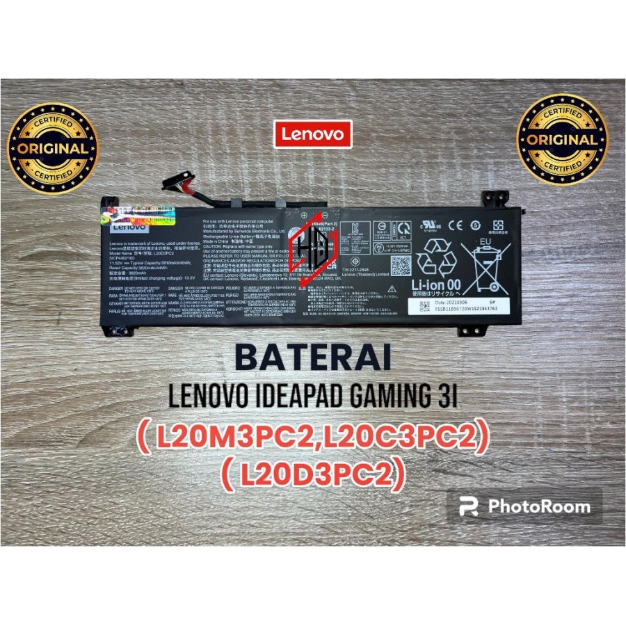 Jual Battery Baterai Batre Laptop Lenovo IdeaPad Gaming 3i L20M3PC2 ...