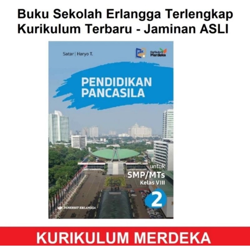 Jual ORI buku teks pendidikan Pancasila kurikulum merdeka untuk SMP/Mts kelas 8 penerbit ...