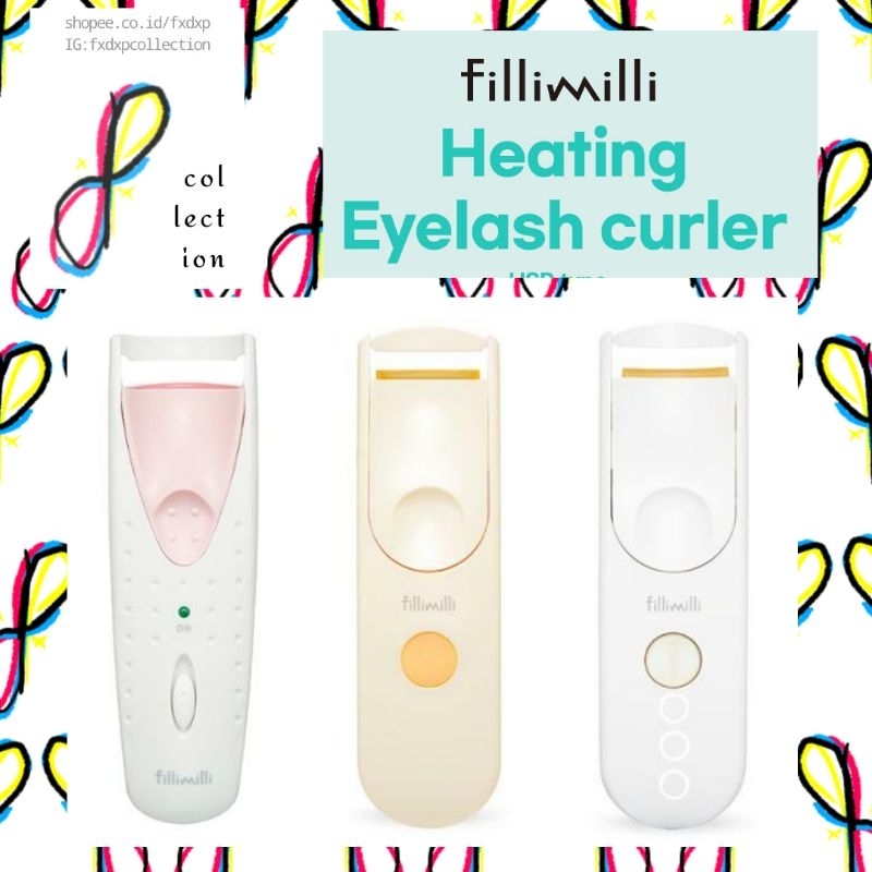 Jual Fillimilli Heating Eyelash Curler ( Generation 1 / 2 USB / Battery ...