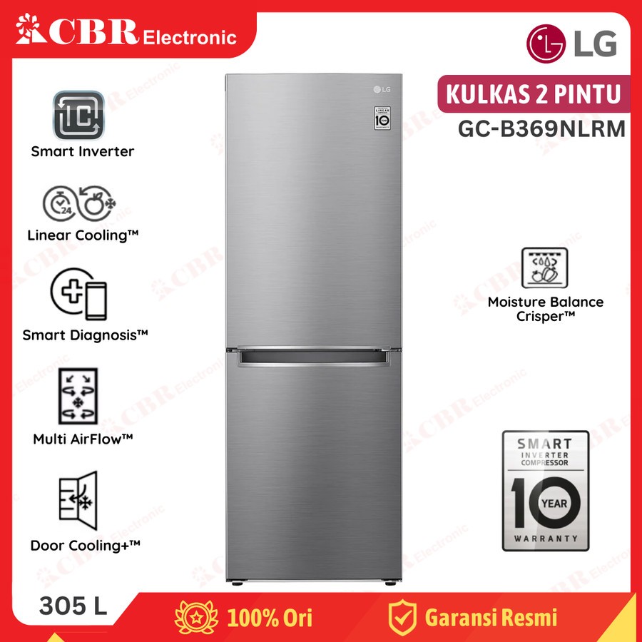 Jual Kulkas LG 2 Pintu GC-B369NLRM (305L / Inverter) | Shopee Indonesia