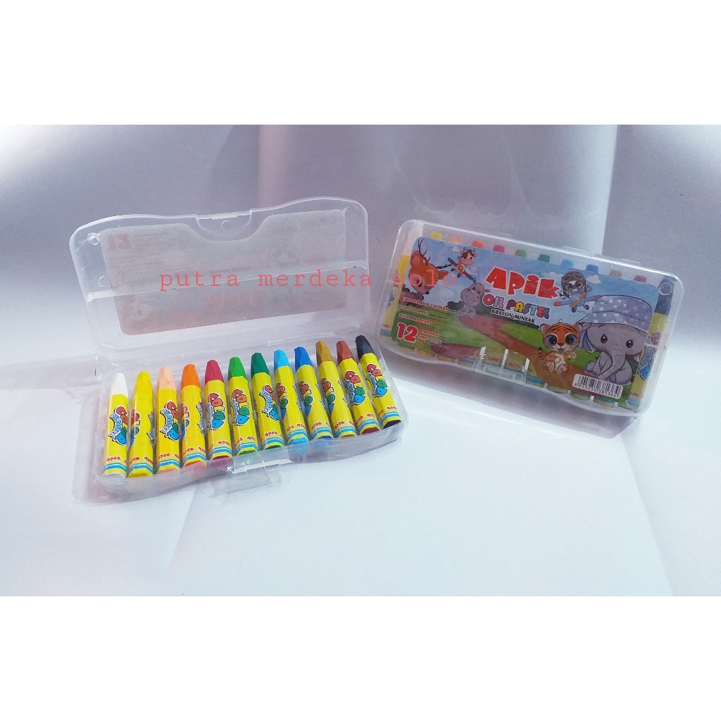 Jual Pastel / Crayon Apik 12 Warna , Oil Pastel Apik 12 Warna | Shopee ...