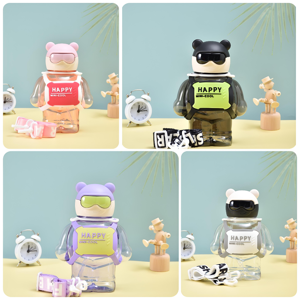 Jual [OBRAL]Botol Minum Anak Fungky Bear 800ml Tali Panjang | Shopee ...