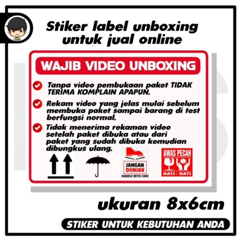 Jual stiker label unboxing untuk kiriman paket online | Shopee Indonesia