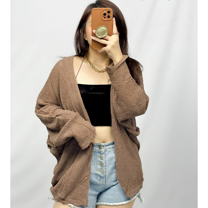 Jual HOPYLOVY - MARION OUTER RAJUT / MILA OUTER JARING OVERSIZE ...