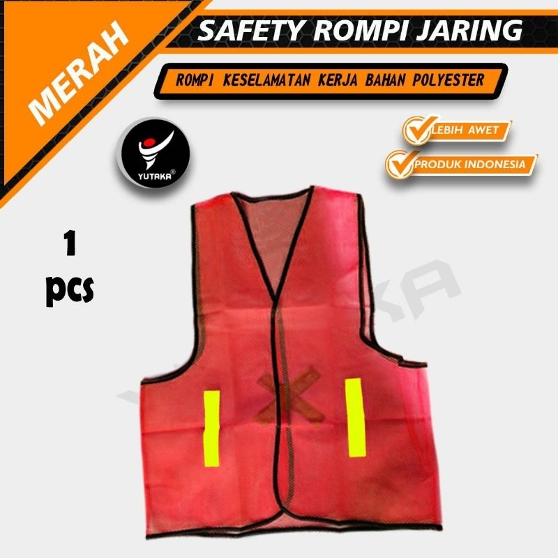 Jual ROMPI JARING _ROMPI SAFETY warna merah | Shopee Indonesia