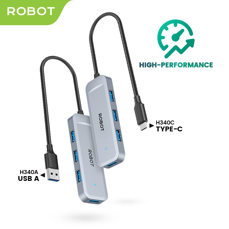 Jual ROBOT USB HUB H340A / H340C 4 port USB-A / USB-C 3.0 Ke USB 3.0 ...