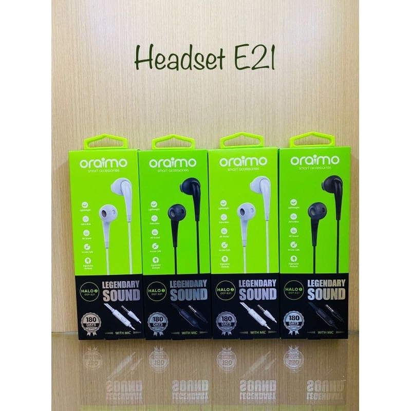 Jual Oraimo Wired Headset In-Ear Earphone Universal 3.5mm Panjang 1.2 ...