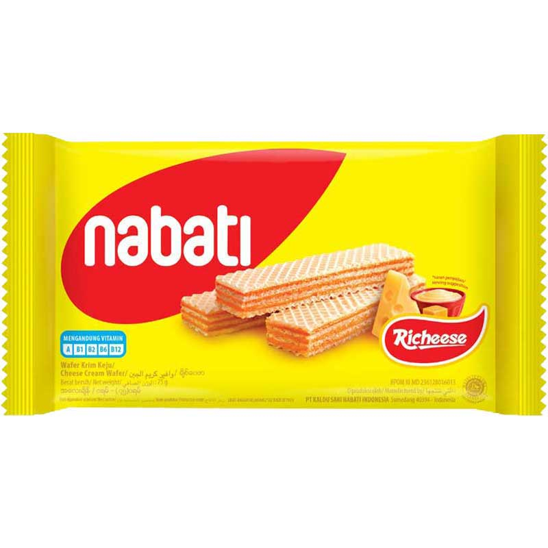 Jual Richeese Nabati Wafer Krim Keju 75 g | Shopee Indonesia
