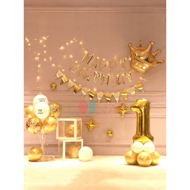 Jual Paket Dekorasi Balon Angka Standing Laser Cut Tipe 3 Gold (PD149 ...