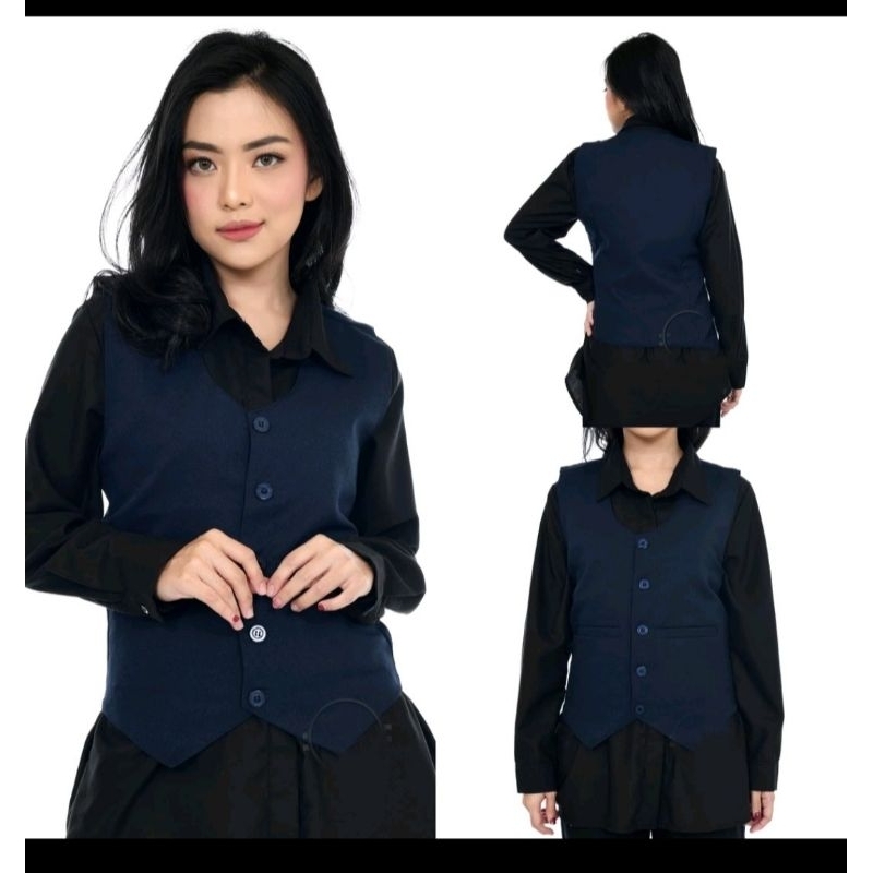 Jual Rompi vest jas wanita formal slim fit kerja kantor | Shopee Indonesia