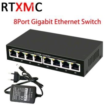 Jual 8 Port Gigabit Switch Desktop RJ45 Ethernet Switch 10/100/1000mbps ...