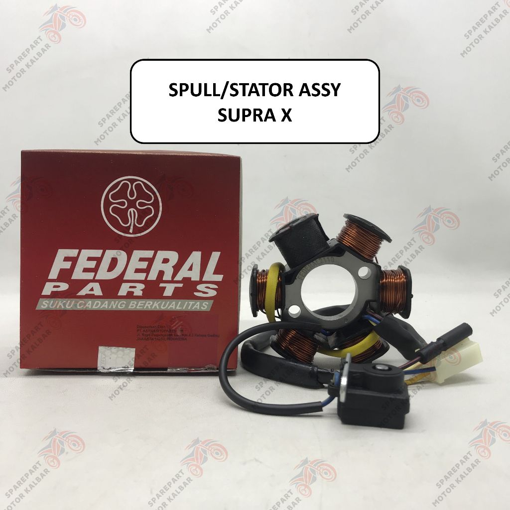 Jual Stator / Spull Assy SUPRA X ; SUPRA merek Federal Parts ( Kode Parts : FP-31120-KEV-2100 ...